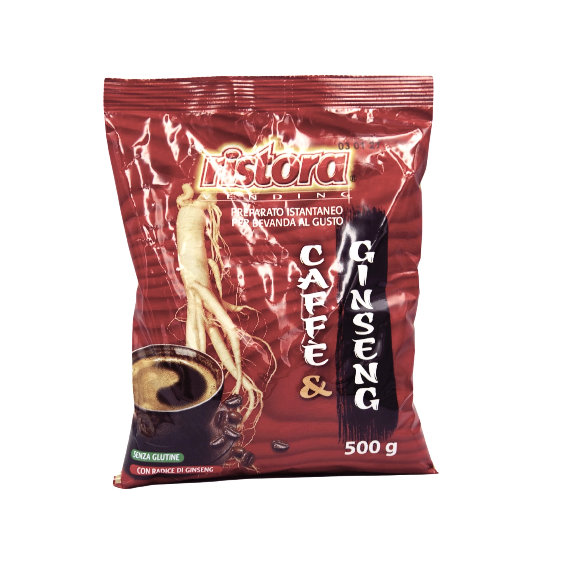 Caffè Ginseng Ristora solubile senza glutine da 500 gr - E&S Vending