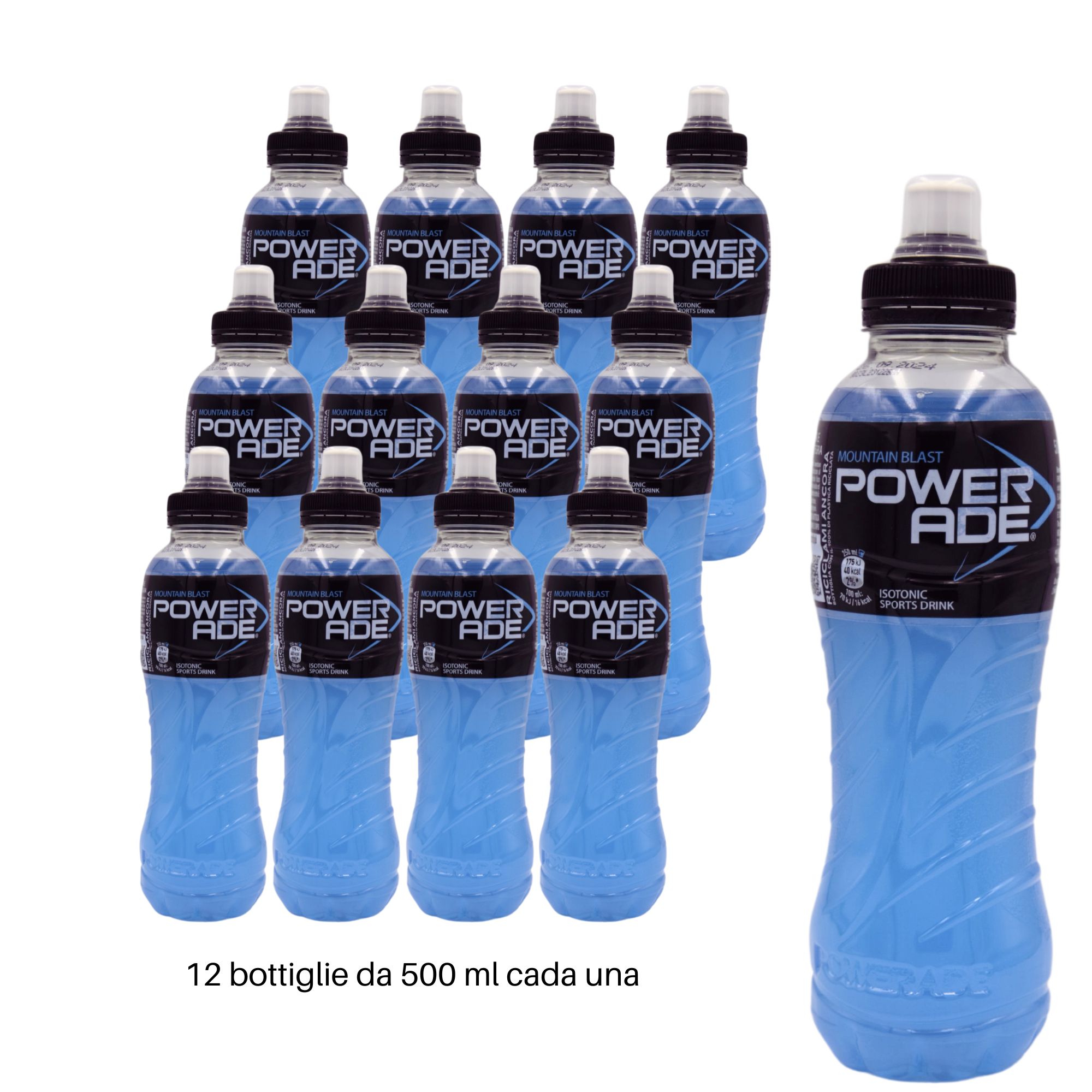 Powerade Mountain Blast, pet 12 x 500 ml - E&S Vending