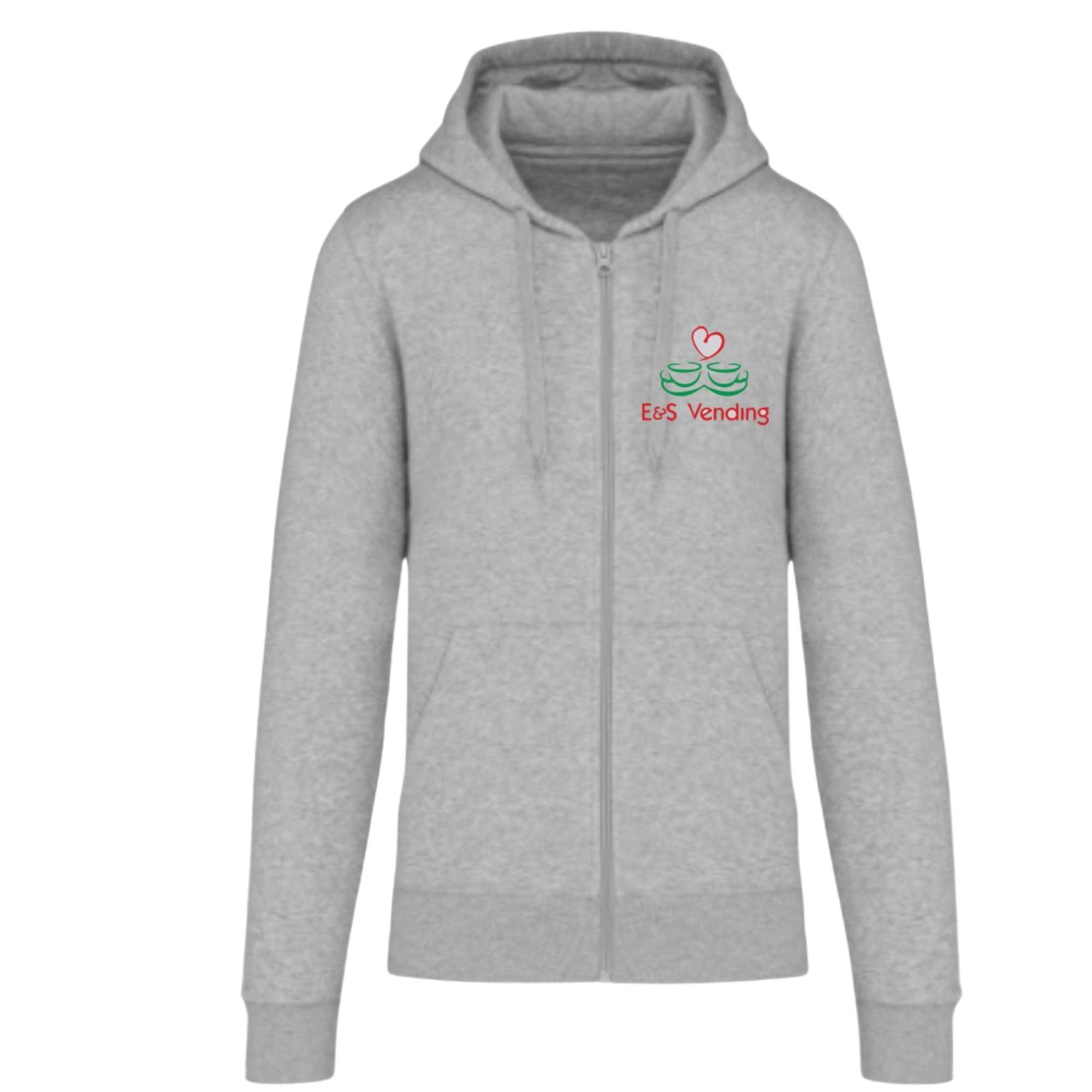 Felpa GRIGIA E&S Vending® logo ricamato taglia XL - E&S Vending